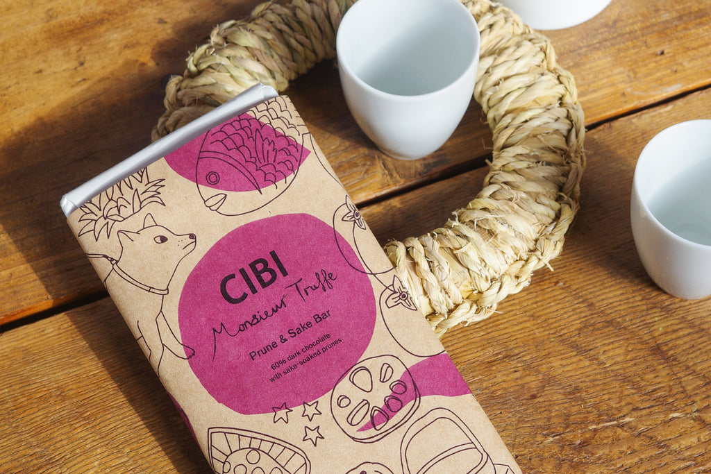 CIBI x Monsieur Truffe Prune & Sake Dark Chocolate Bar