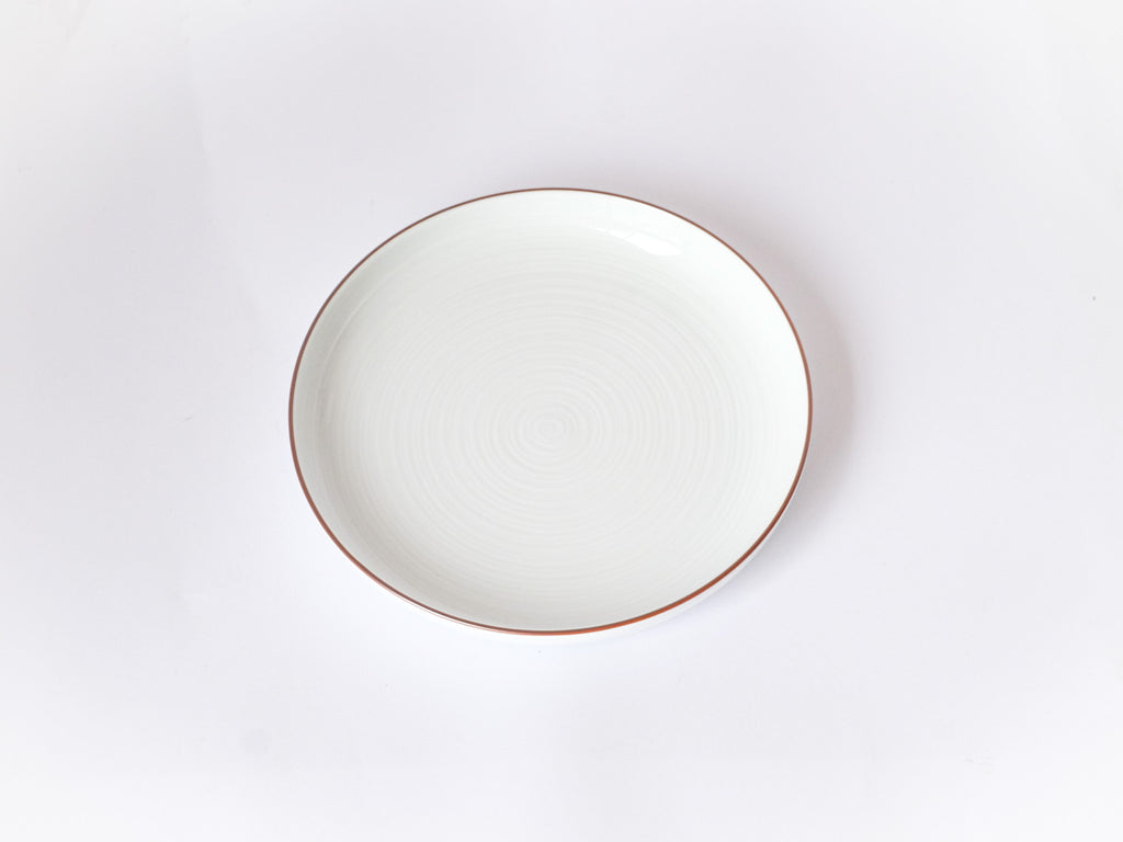 Hakusan Hakuji Sendan Deep Plate 23 x 3.5cm -CIBI